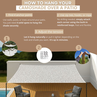 Sand Camo Shade Net – UV Resistant Patio Cover – Sun Shade Sails ...